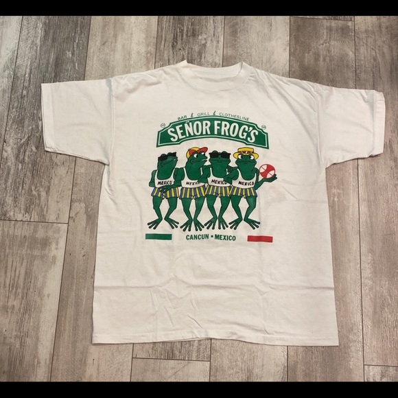 None | Shirts | Vintage Seor Frogs Cancun Mexico Tshirt Frontback Print ...